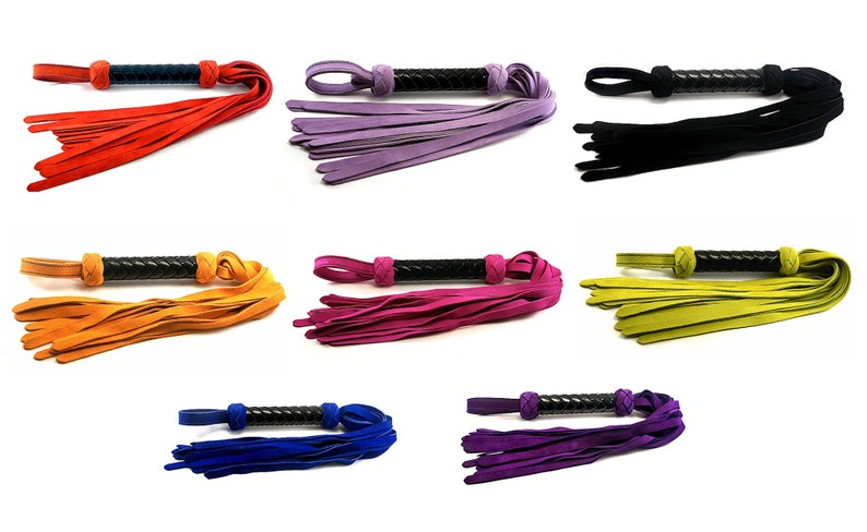 Suede Florentine Flogger Set - Pair of Two Matching Double Floggers ...