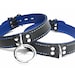 Leather Lined Collar Locking Buckle Black With Blue Lining - Etsy