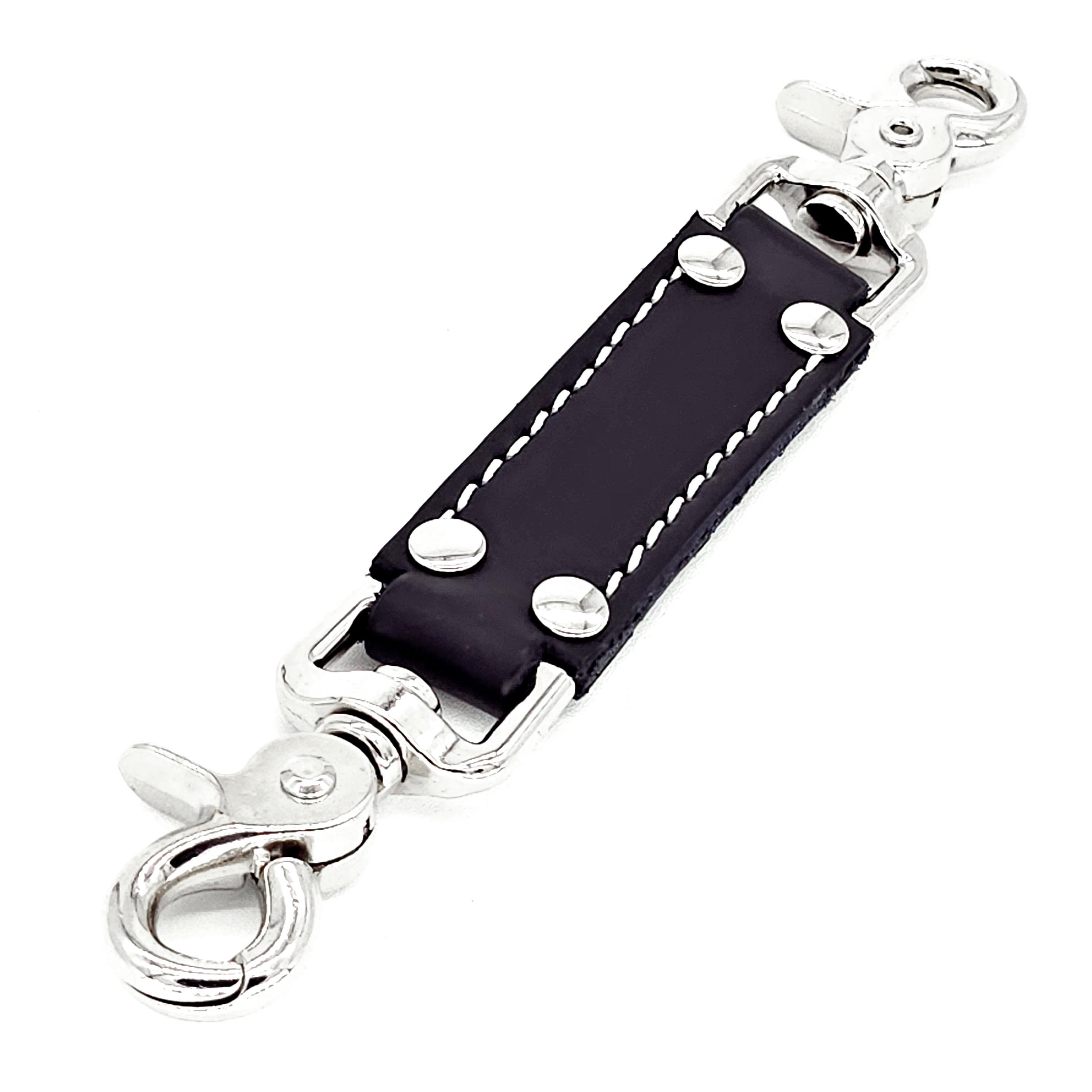 BDSM Leather Two Point Strap Connectors for Restraints, Cuffs, and ...
