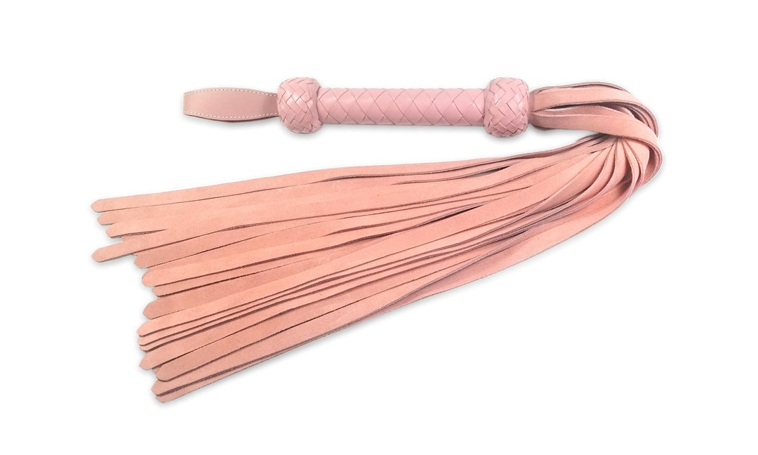 Premium Light Pink Suede Flogger - Light Pink Braided Handle - Etsy