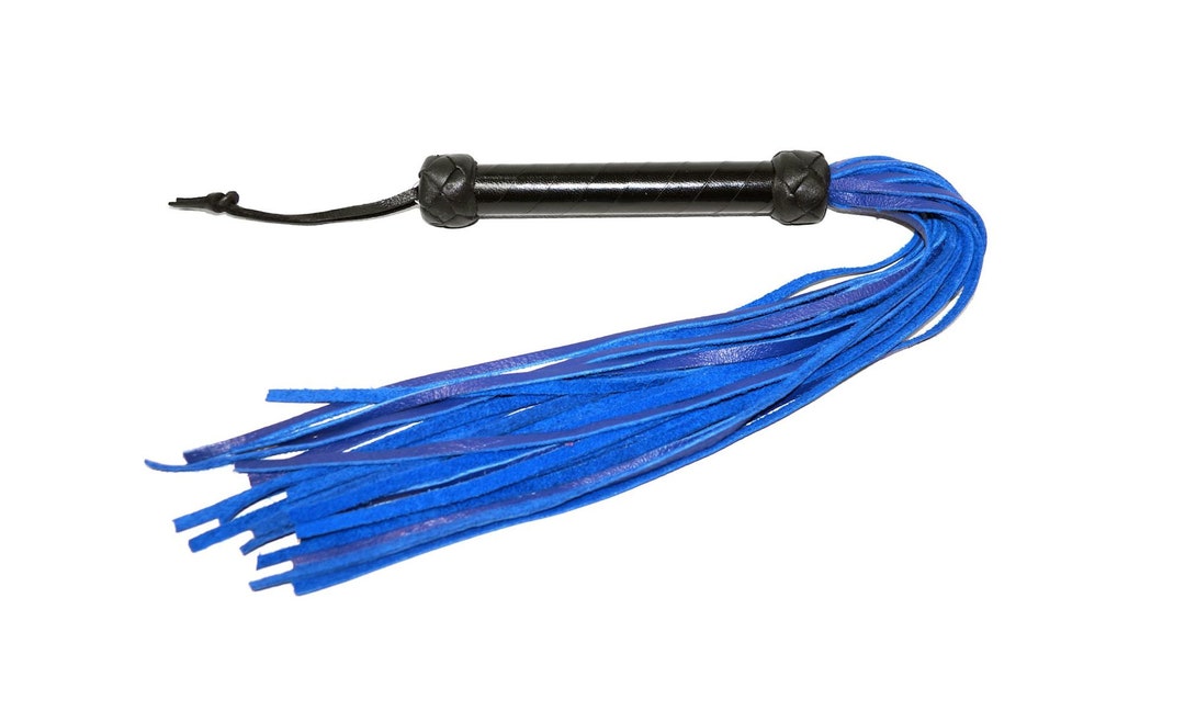 Blue Leather Mini Flogger / Small Travel Size - Etsy