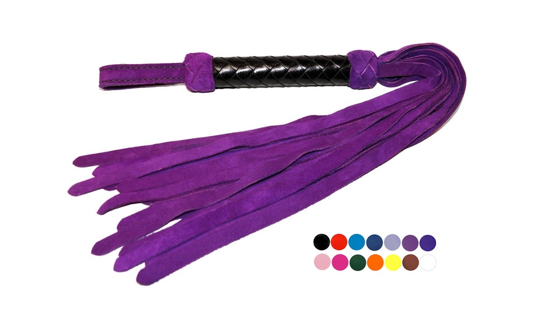 Purple Suede Classic Flogger Choice of Handle Pattern & - Etsy