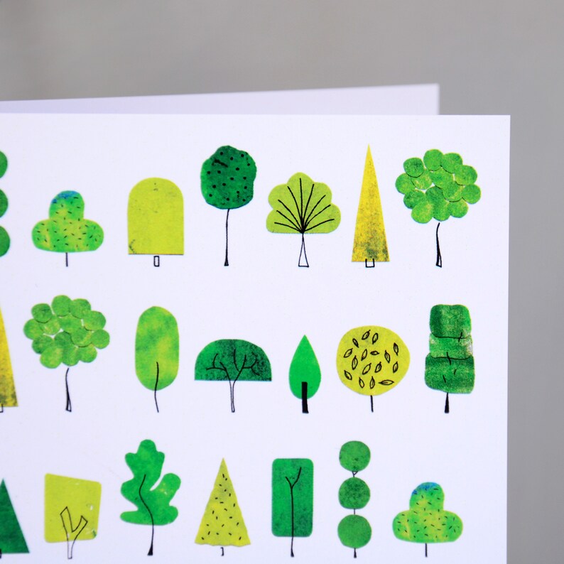 Nature Trees Card Nature Art Outdoors Card for Dad - Etsy