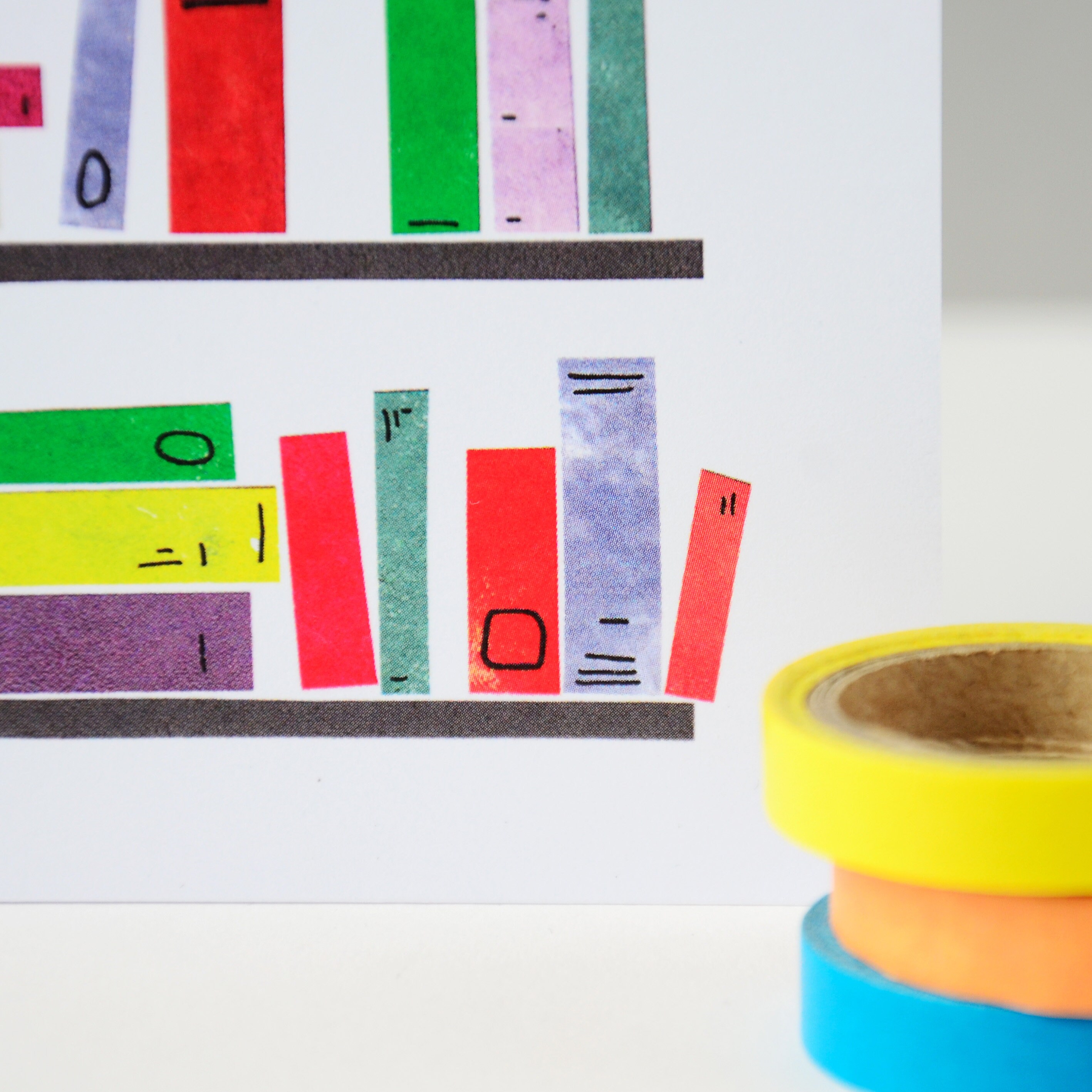 Books Birthday Card Bookworm Card Books Print Illustration - Etsy