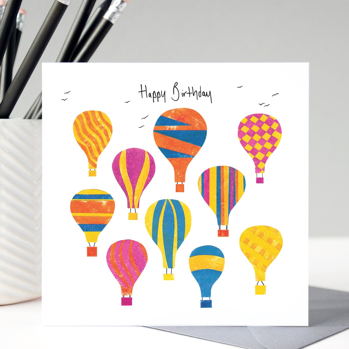 Happy Birthday Balloons Card Children's Balloons | Etsy