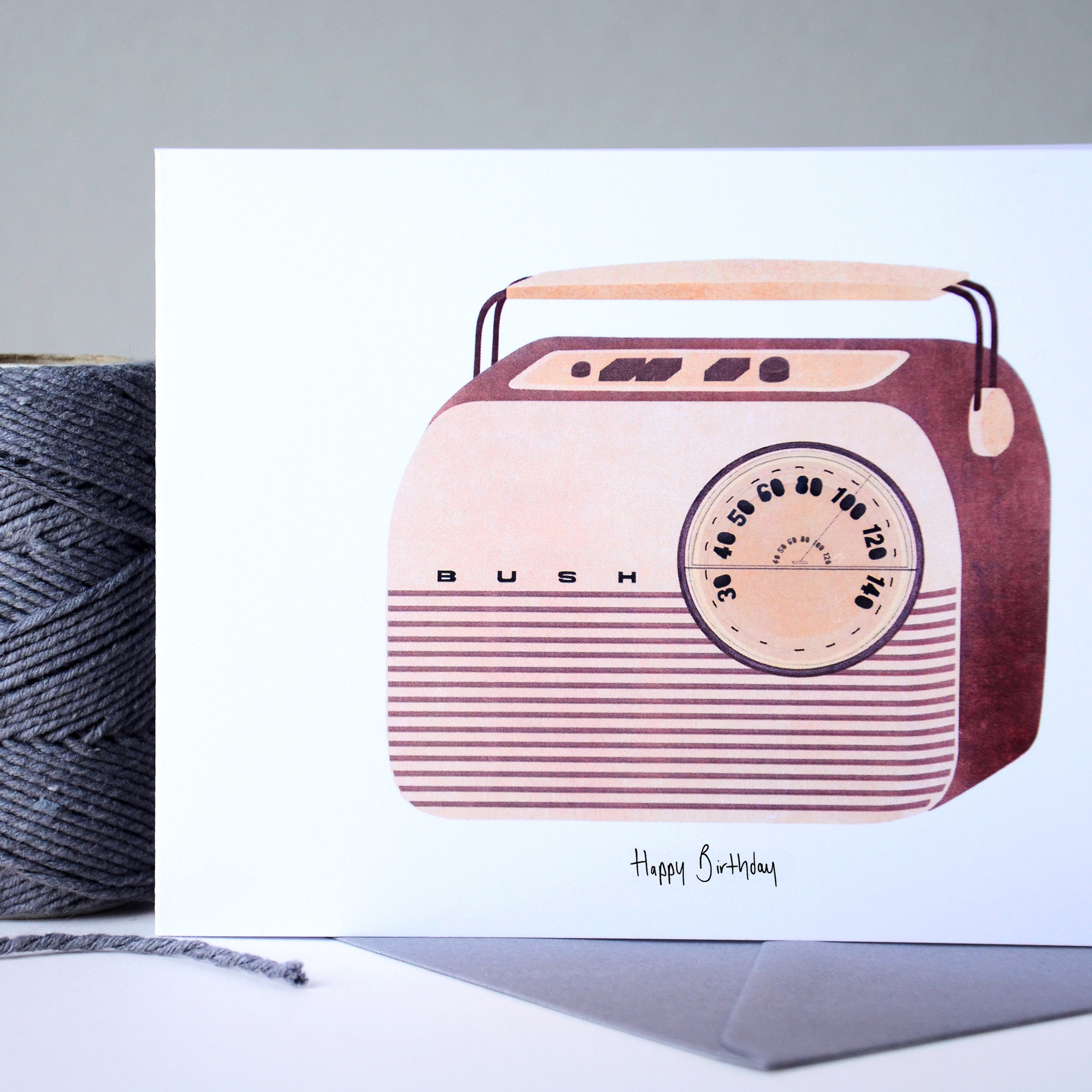 Bush Radio Card for Him Retro Birthday Card Radio Card for Dad Blank ...