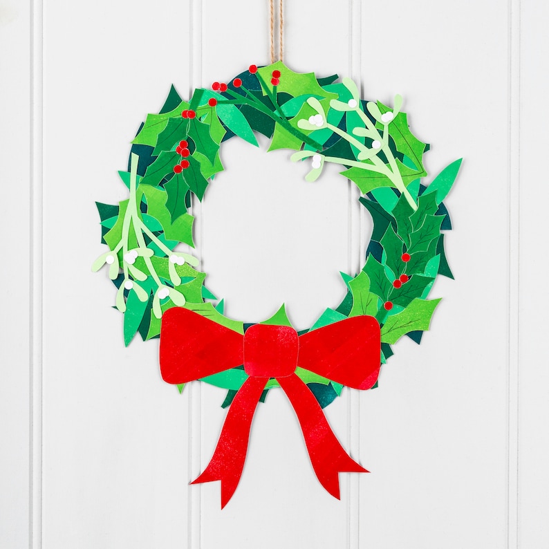 Christmas Wreath Craft Kit Make Your Own Christmas Wreath Festive ...