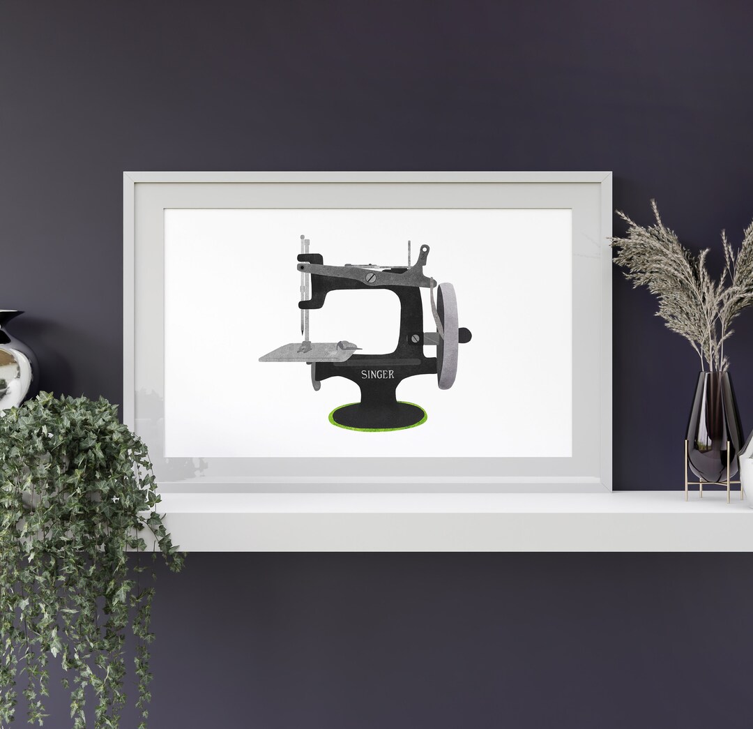 Sewing Machine Art Print Singer Sewing Machine Sewing Gifts for Her - Etsy