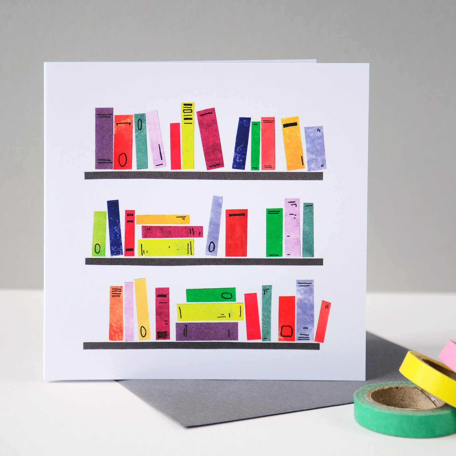 Books Birthday Card Bookworm Card Books Print Illustration | Etsy