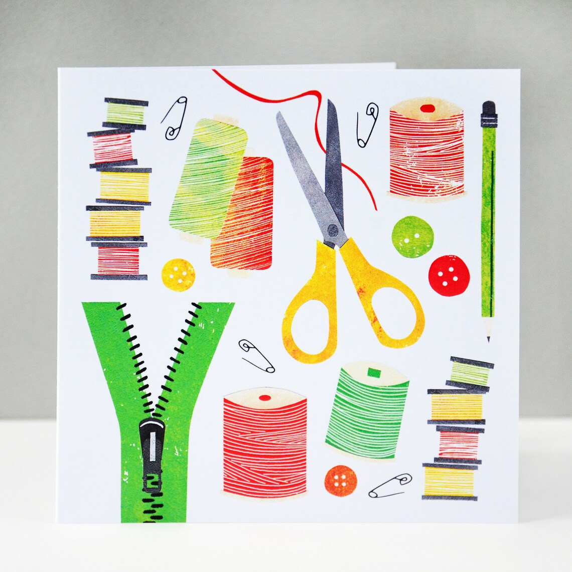 Sewing Kit Card Sewing Birthday Card Birthday Card for Mum | Etsy