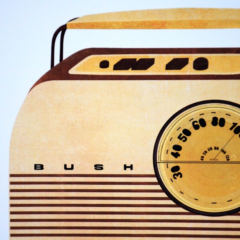Bush Radio Print Radio Music Print Vintage Radio Art Print - Etsy