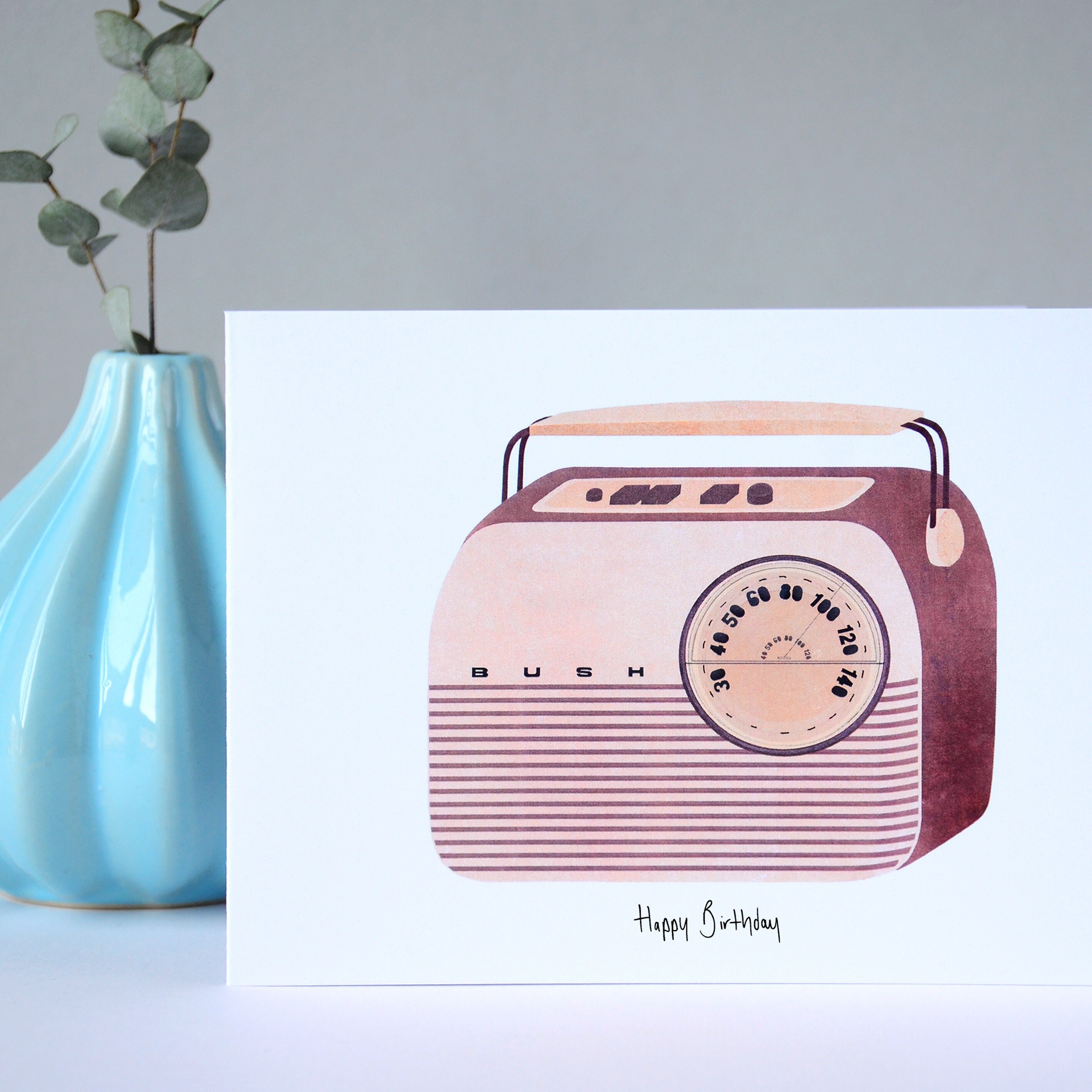 Bush Radio Card for Him Retro Birthday Card Radio Card for Dad Blank ...