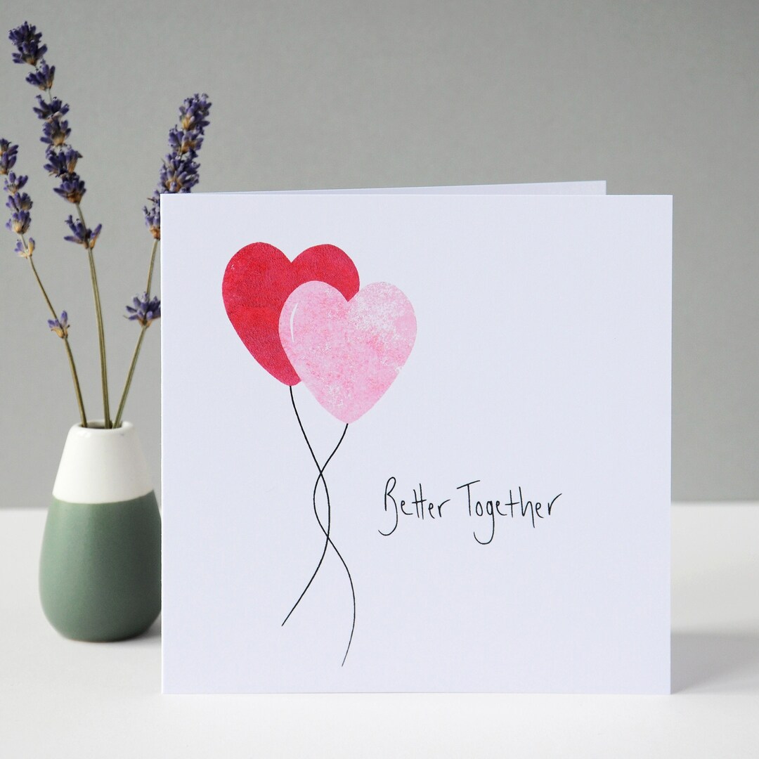 Better Together Valentines Day Card | Couples Love Card | Wedding Card ...