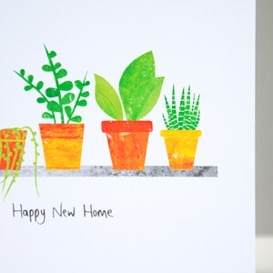 New Home Plants Card Succulent Decor Happy New Home Plants Botanical ...