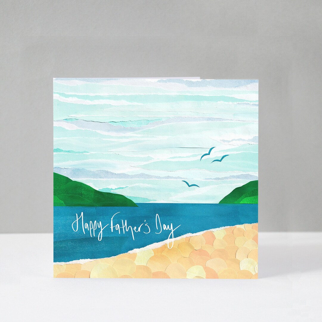 Beach Father's Day Card | Beach Coastal Card for Dad | Coastal Seaside ...