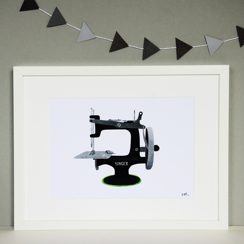 Sewing Machine Art Print Singer Sewing Machine Sewing | Etsy