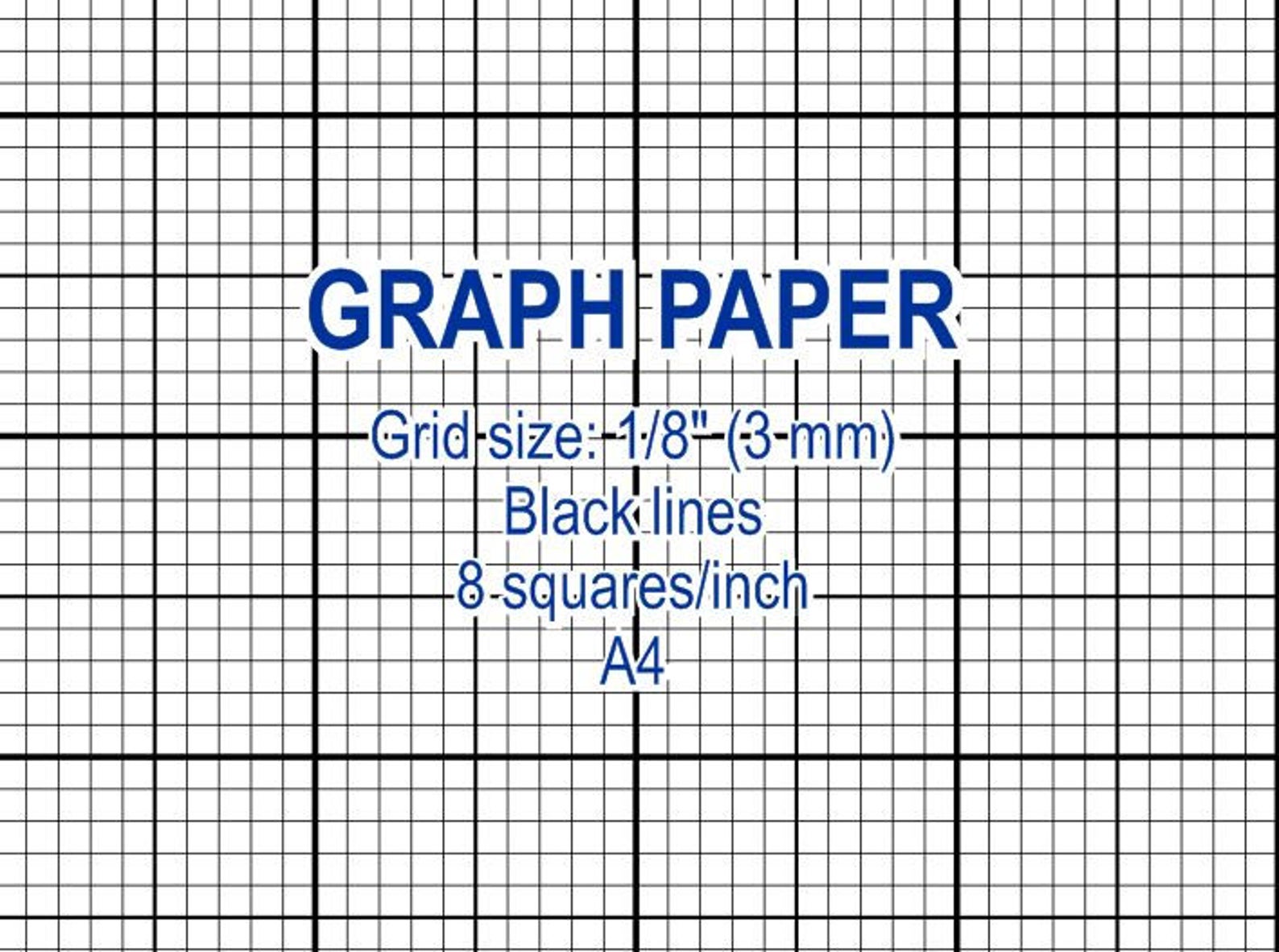 Graph Paper, Printable 3 Mm Grid, Cross Stitch Design, 8 Squares per ...