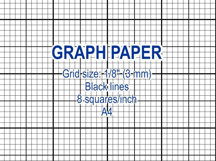 Graph Paper, Printable 3 Mm Grid, Cross Stitch Design, 8 Squares per ...