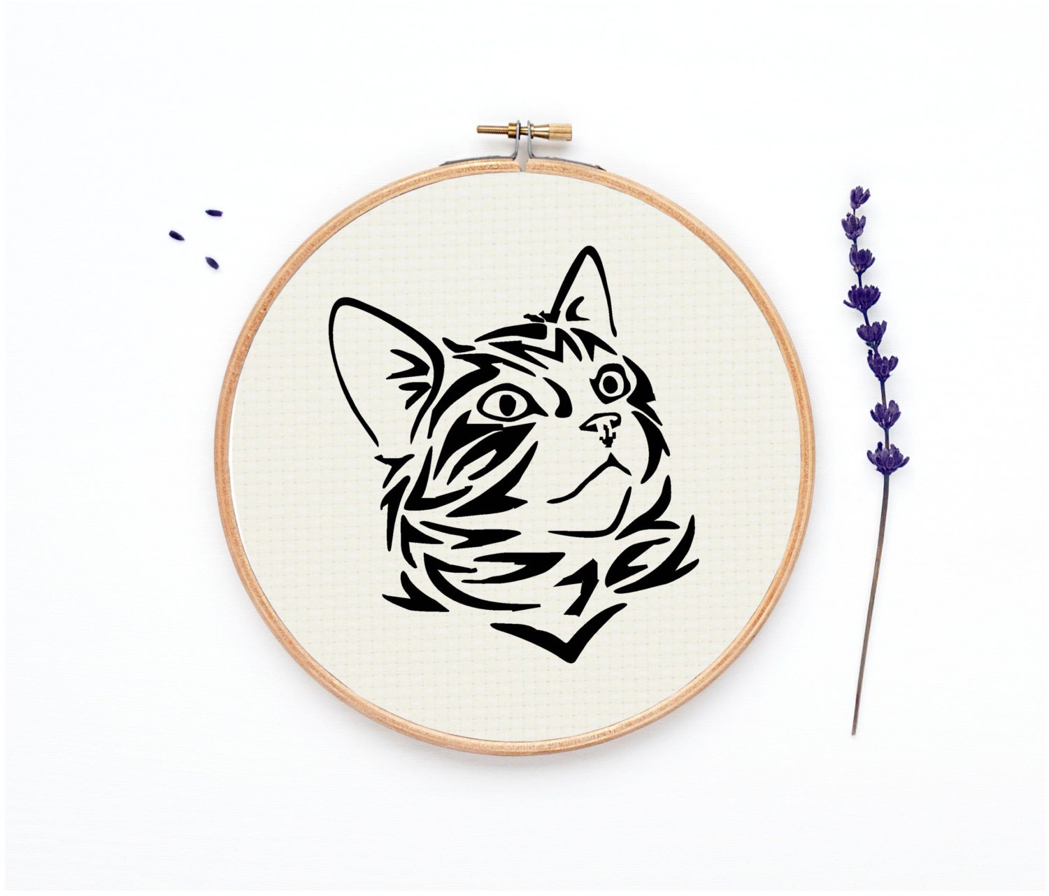 Cat Face Counted Chart Filet Crochet Graph Cat Counted - Etsy