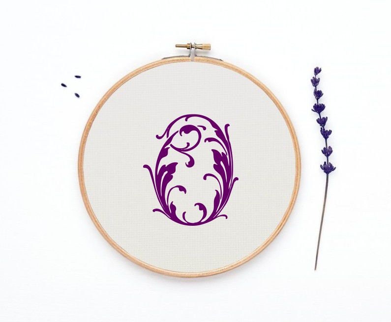 Monogram Letter O Cross Stitch Pattern, Letters Graph, Initials Counted ...