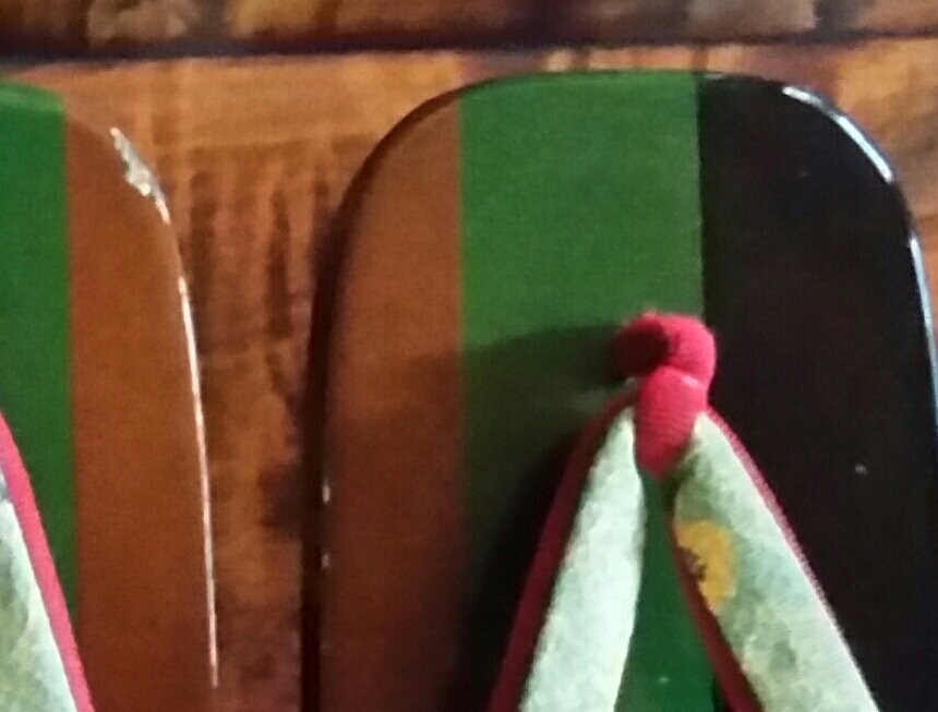 Vtg-60s Traditional Japanese Lacquered Wood GETA Sandals Japanese ...