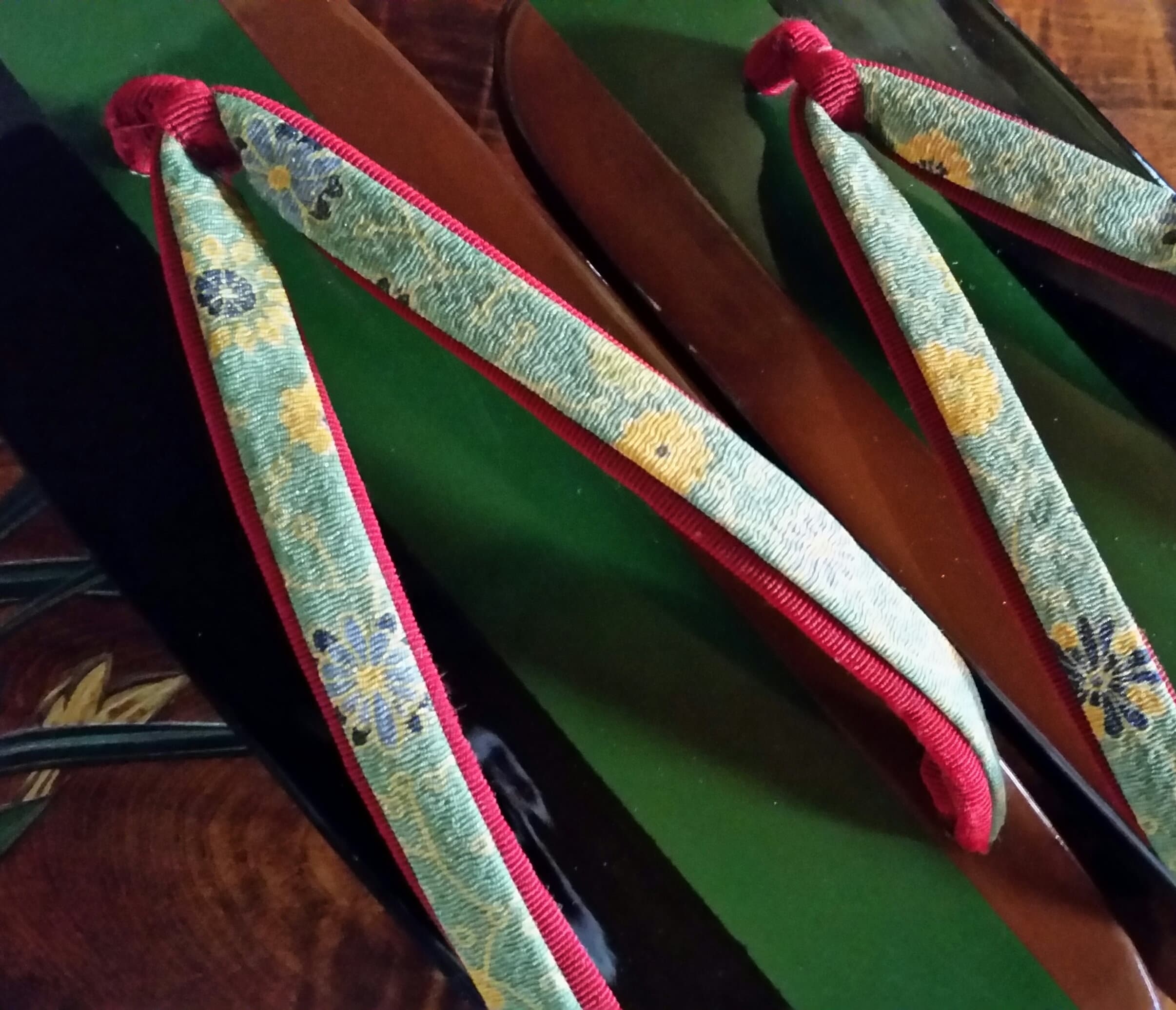 Vtg-60s Traditional Japanese Lacquered Wood GETA Sandals Japanese ...