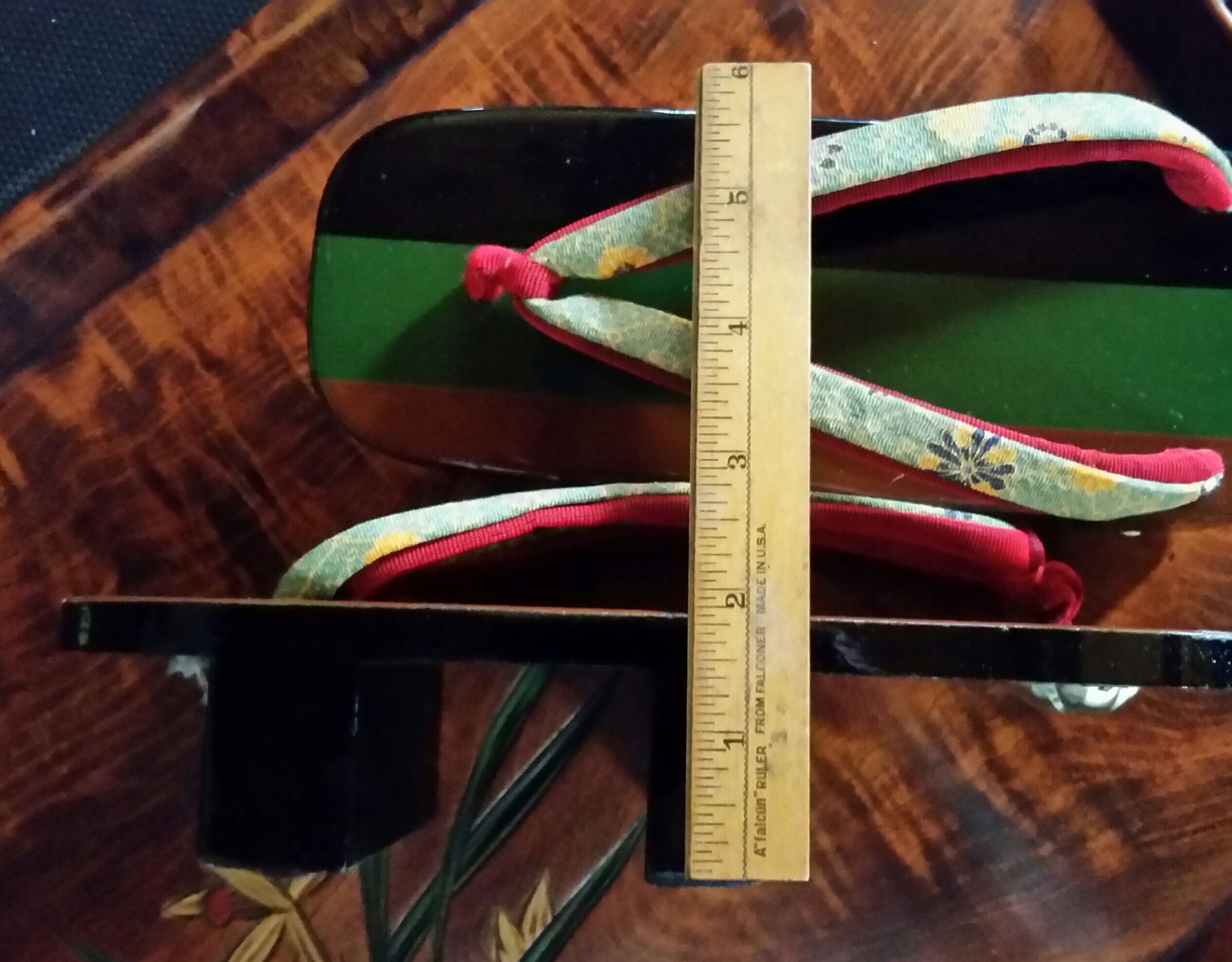 Vtg-60s Traditional Japanese Lacquered Wood GETA Sandals Japanese ...