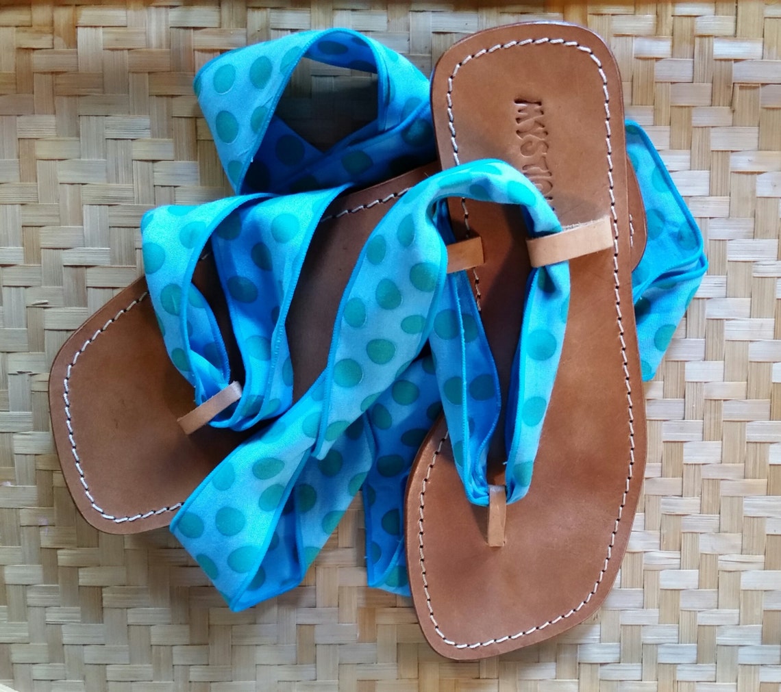 MYSTIQUE Scarf-tie Sandals CONVERTIBLE Ankle Wraps | Etsy