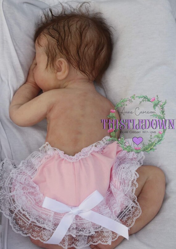 Reborn/baby 18-20newborn 1m Pink White Frilly Lace | Etsy