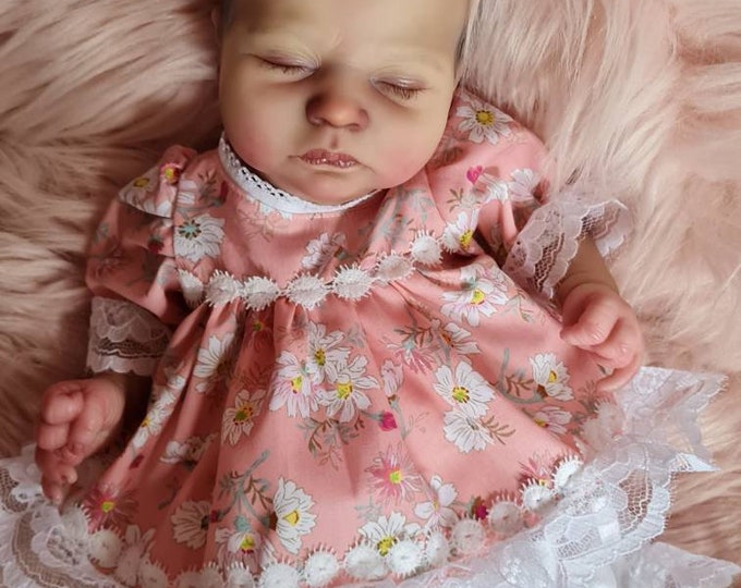 Reborn Baby Dress Pants and Hairband in Peach/white Lace for 16"/38cm ...