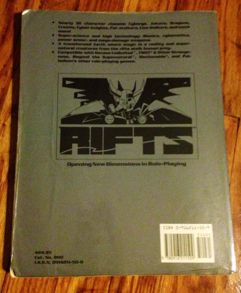 Rifts: Role-playing Game (RPG) - Vintage/antique Game - Etsy
