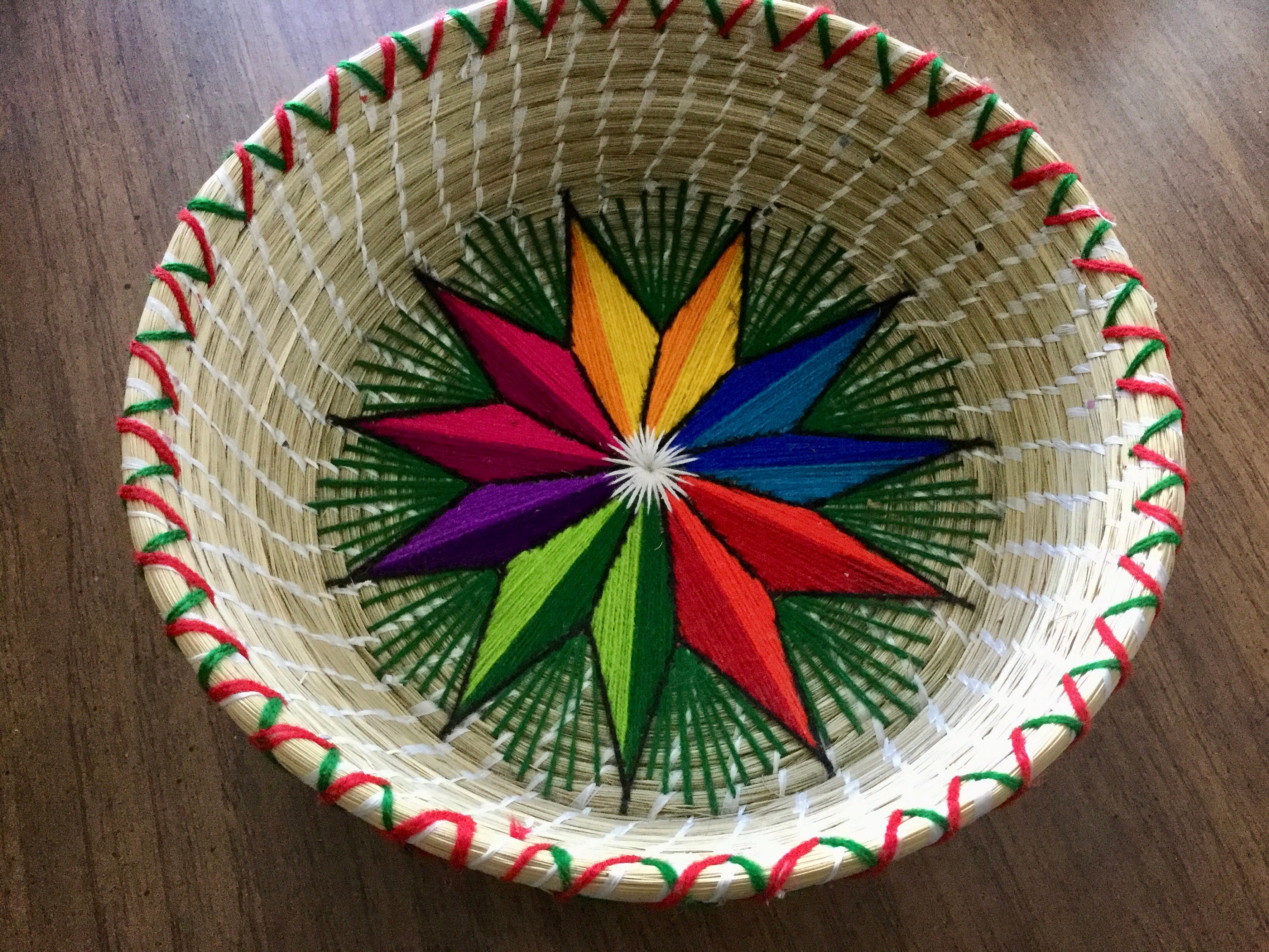 Colorful Native Woven Bowl Basket - Etsy