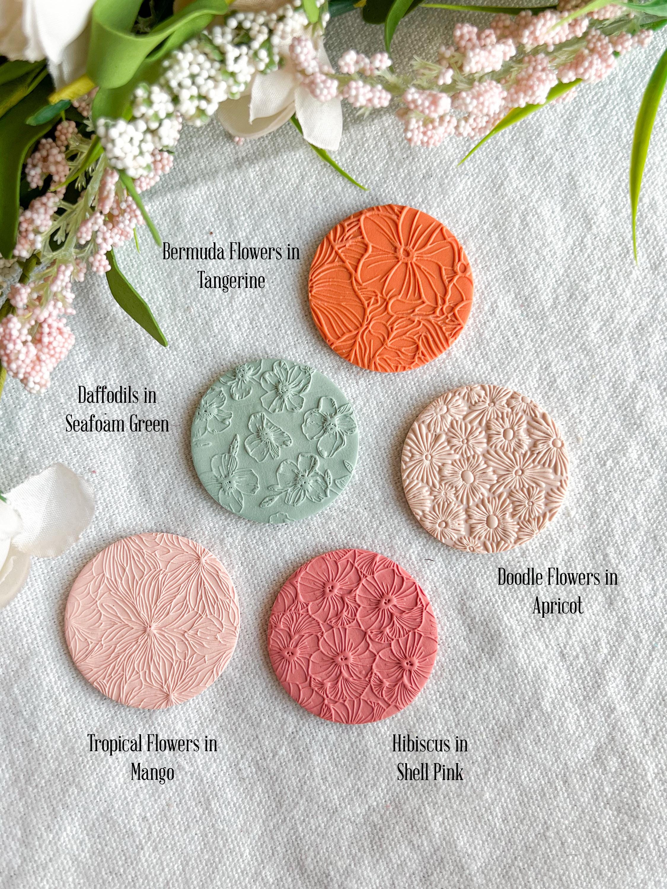 Floral Polymer Clay ID Badge: Textured Teacher Nurse Badge - Etsy