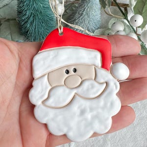 Santa Claus Polymer Clay Christmas Ornament | Christmas Hostess Gift - Etsy