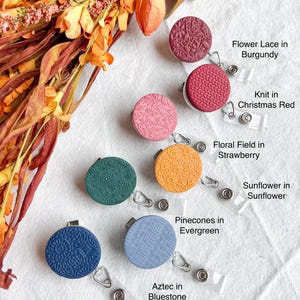 Textured Polymer Clay Retractable ID Badge: Nurse Teacher Badge - Etsy