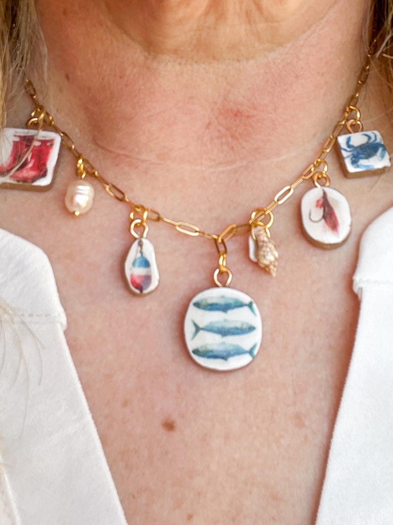 Nautical Fisherman Polymer Clay Jewelry Charms - Etsy