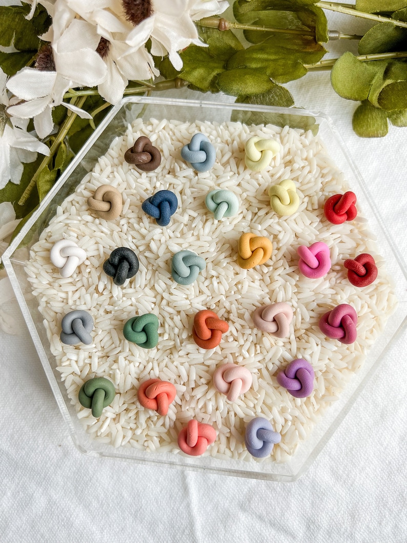 Polymer Clay Knot Stud Packs Tie the Knot Stud Packs - Etsy