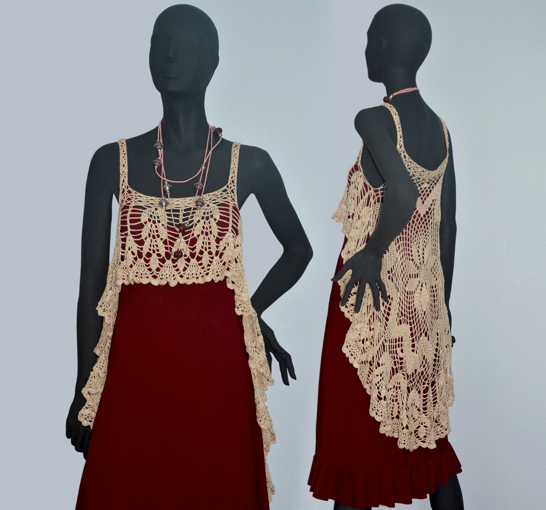 Crochet Boho Tunic PATTERN, Detailed Instructions in ENGLISH for Every ...