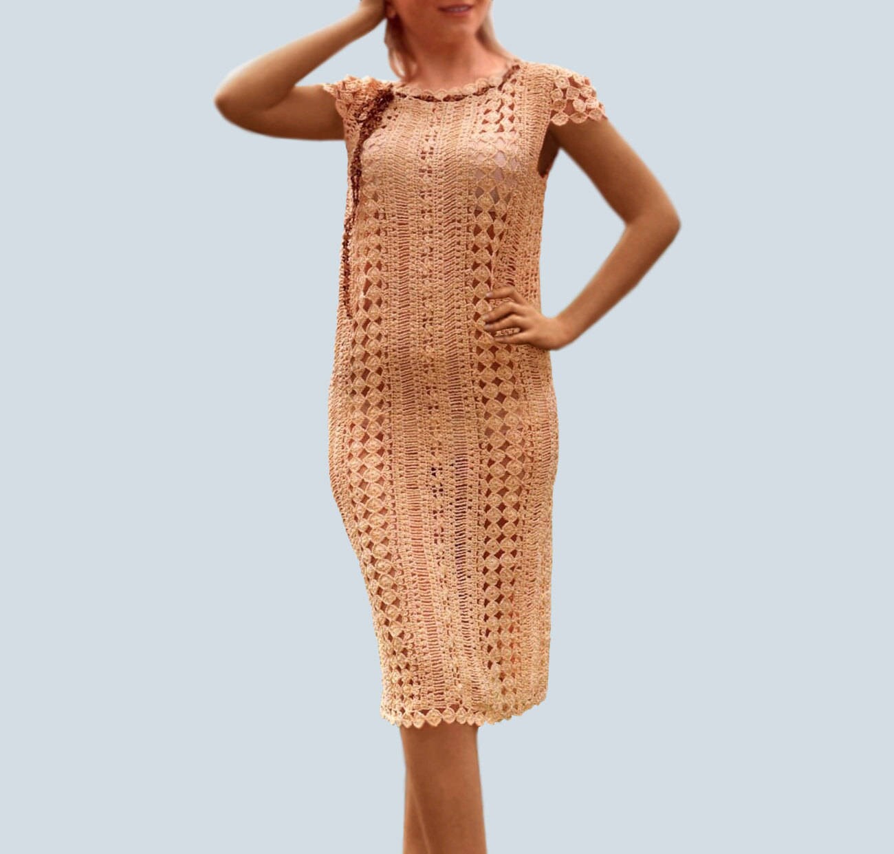 Crochet Dress PATTERN, Tutorial in ENGLISH for Every Row Boho Crochet ...