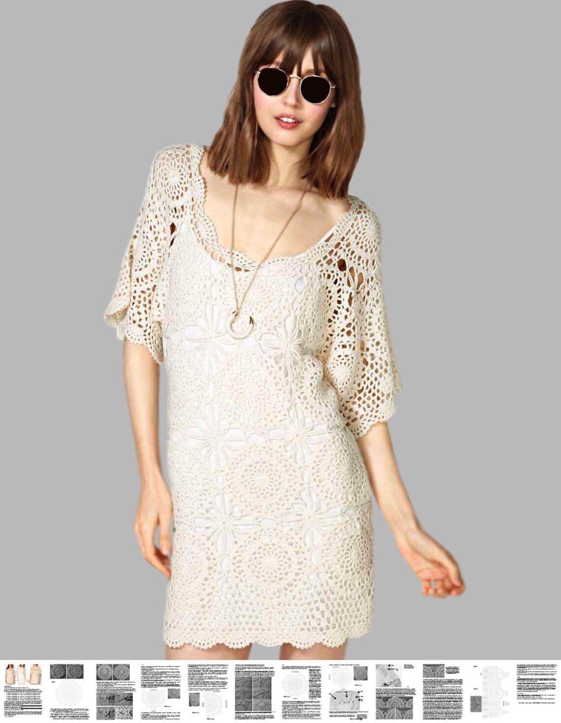 Crochet Dress PATTERN Sexy Crochet Boho Dress Detailed - Etsy