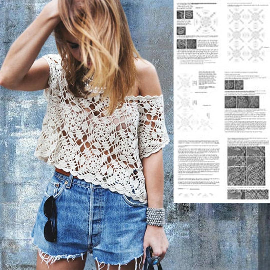 Crochet Crop Top PATTERN, Detailed Tutorial in ENGLISH for Every Row ...