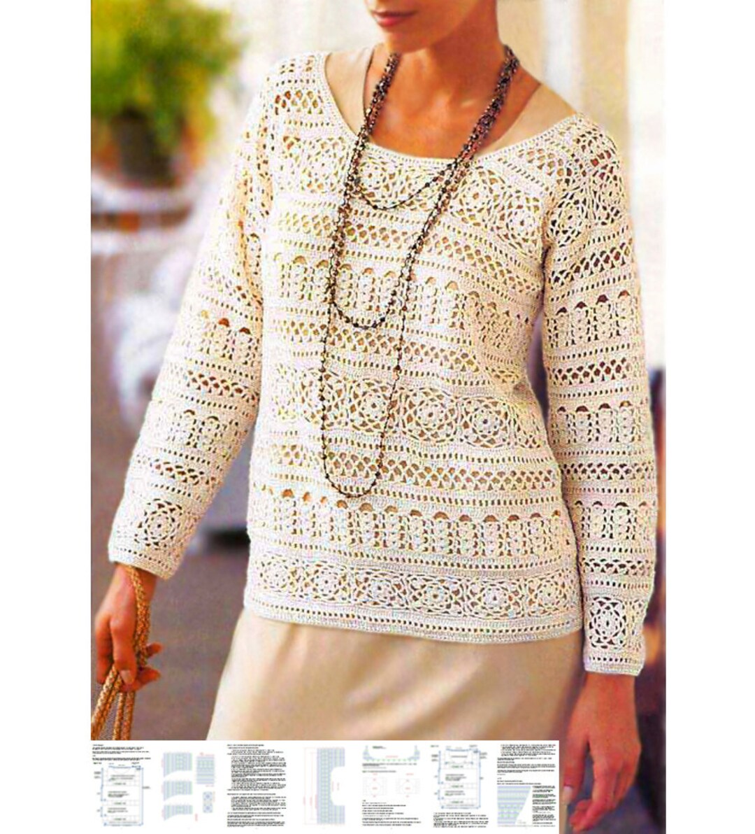 Crochet Tunic PATTERN for Sizes S-XL, Detailed Description in ENGLISH ...