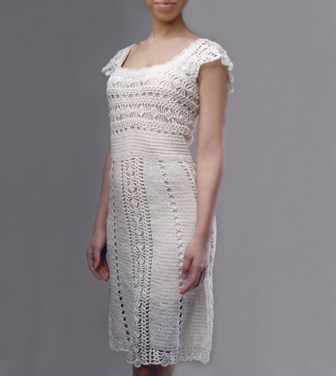 Crochet Dress PATTERN, Crochet Wedding Dress Pattern, Detailed Tutorial ...