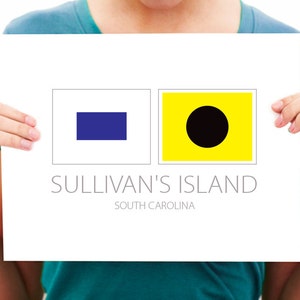 Sullivan's Island South Carolina Nautical Flag Art | Etsy