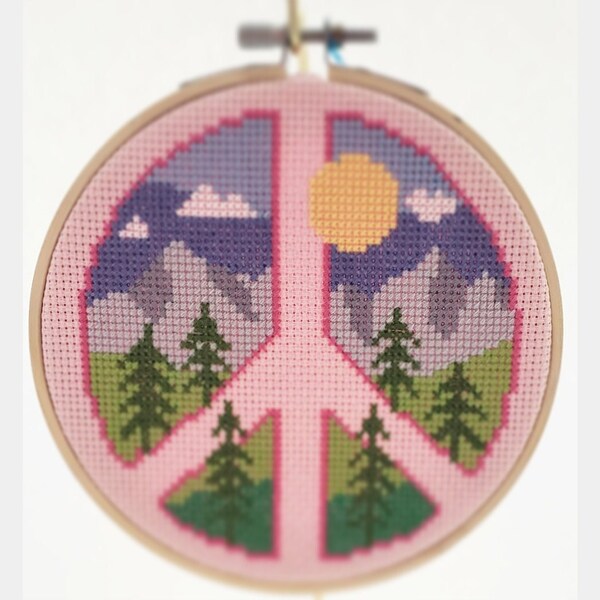 Peace Sign Cross - Etsy