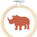 Cross Stitch Pattern rhino Silhouette - Etsy