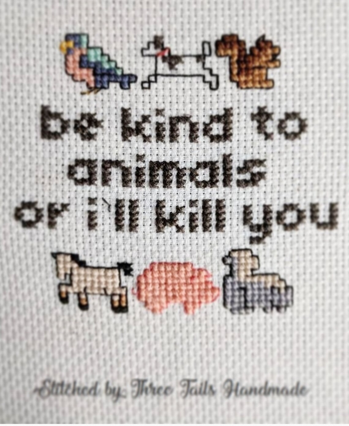 Be Kind to Animals Cross Stitch Pattern Instant Download | Etsy