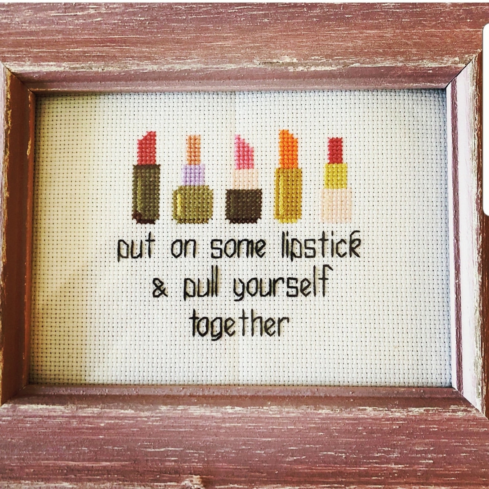 Put on Some Lipstick - Cross Stitch Pattern - Instant Download - Etsy