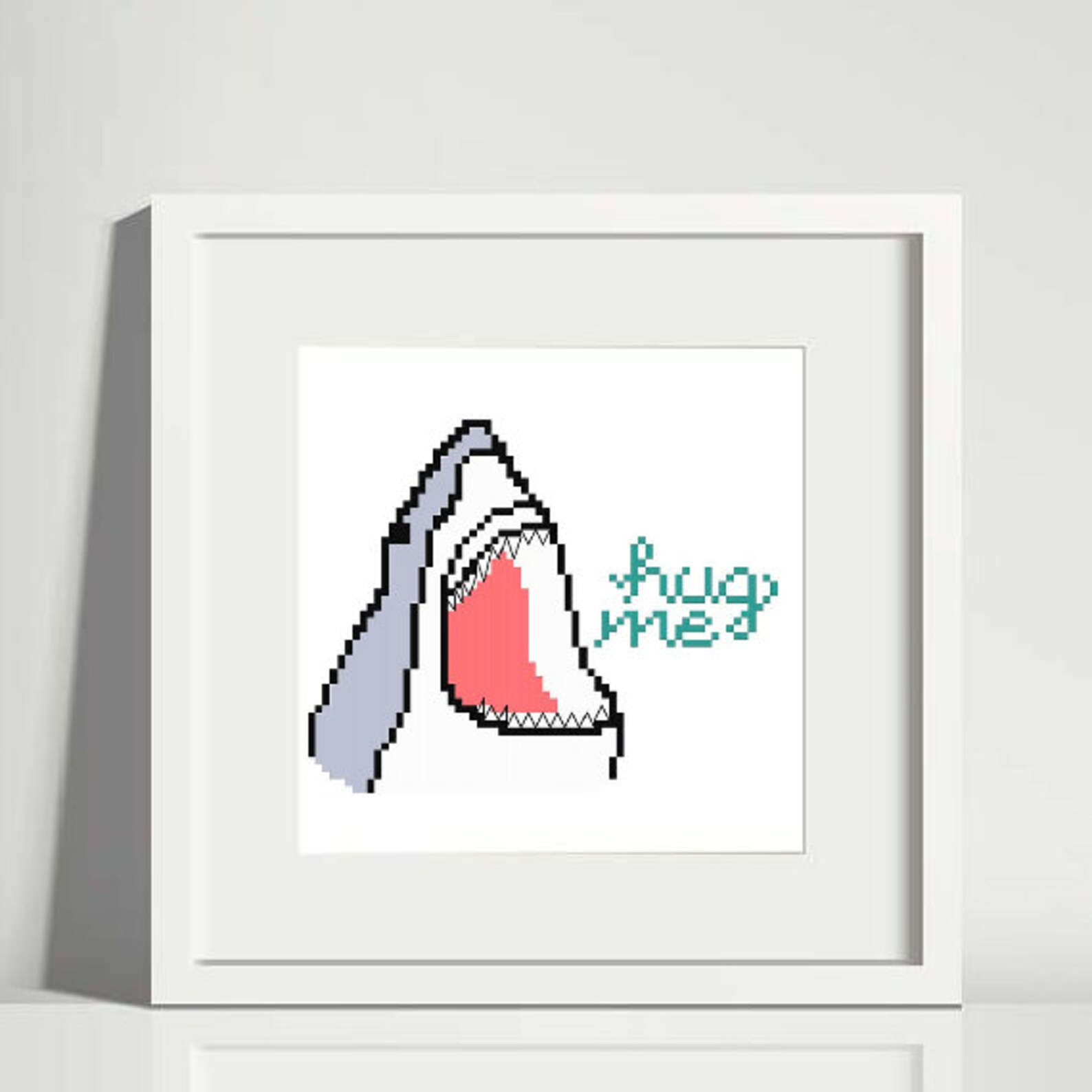 Shark Hug Me - Cross Stitch Pattern - Instant Download - Etsy