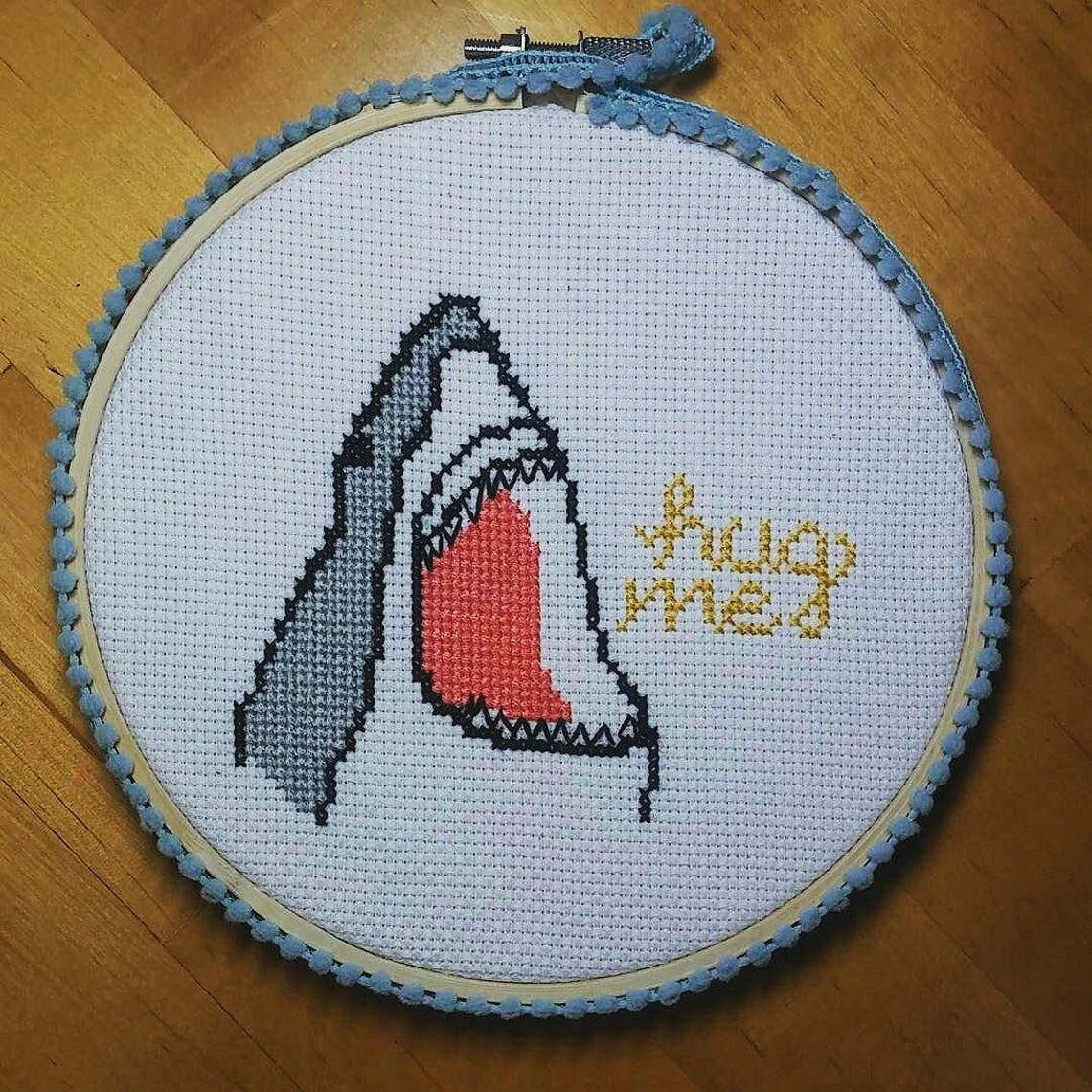 Shark Hug Me - Cross Stitch Pattern - Instant Download - Etsy